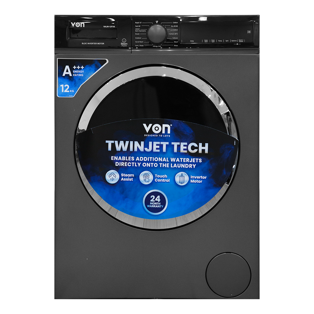Von VALW-12FVK Front Load Washing Machine - 12KG Price in Kenya | Denfa ...